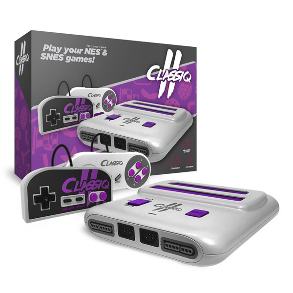 Classiq 2 Av Version Grey & Purple NES & SNES System [Old Skool ...