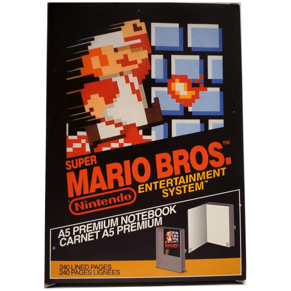 Super Mario Bros NES Cart A5 Premium Lined Notebook Journal - - PNP ...