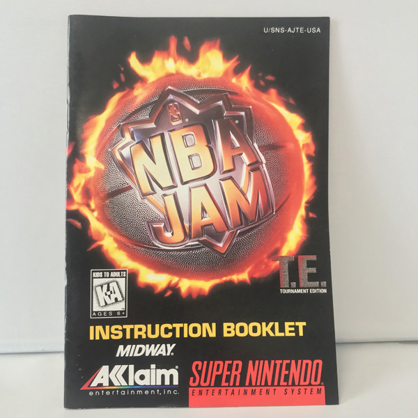 NBA Jam Tournament Edition Manual - - PNP Games Online Store