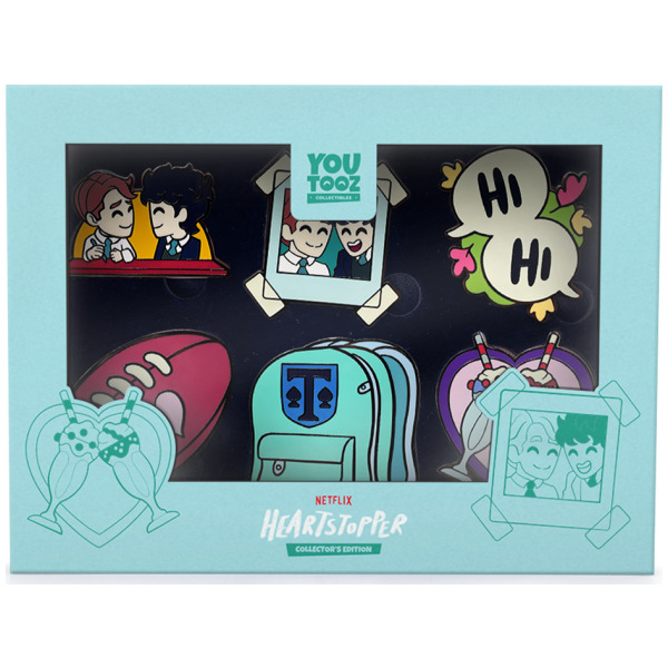 Heartstopper Youtooz 6 Pin Set (Meetcute,Polaroid,Hi Hi,Rugby,Backpack ...
