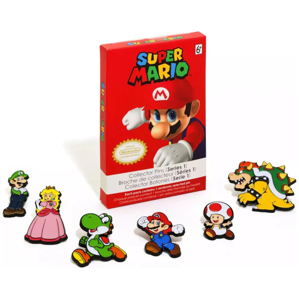 Super Mario Collector Pin Single (1) Mystery Blind Box - - PNP Games ...