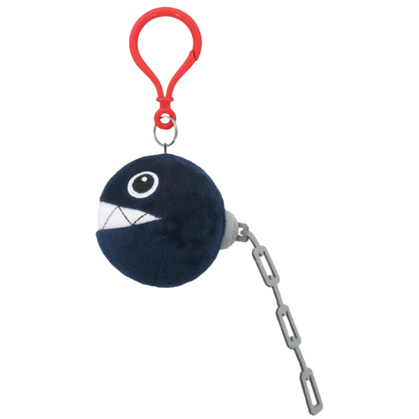 Super Mario Bros Chain Chomp 4" Dangler Plush - - PNP Games Online Store