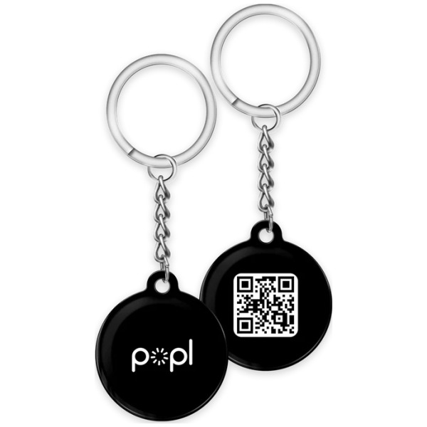 POPL Digital Business Card Black Keychain - - PNP Games Online Store