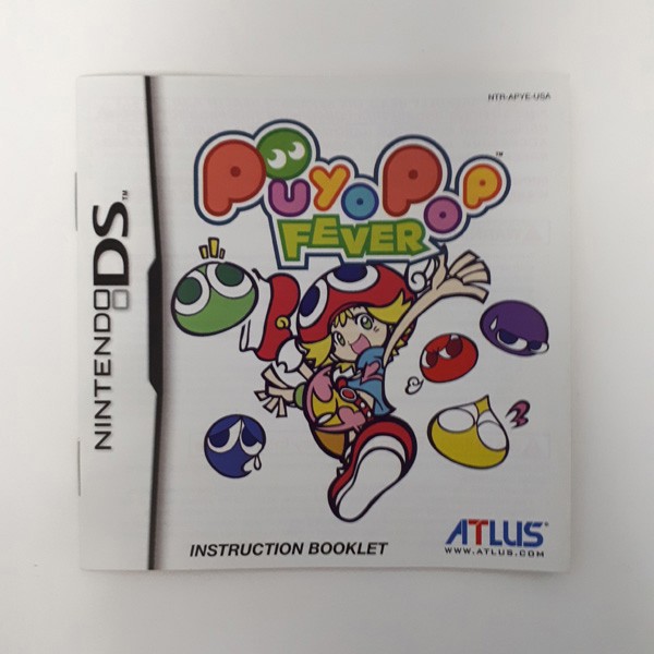 PUYO POP FEVER MANUAL - - PNP Games Online Store