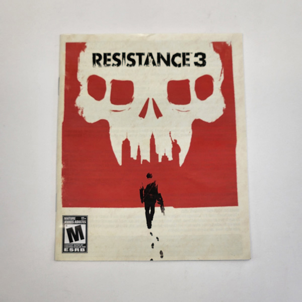 Resistance 3 Manual - - PNP Games Online Store