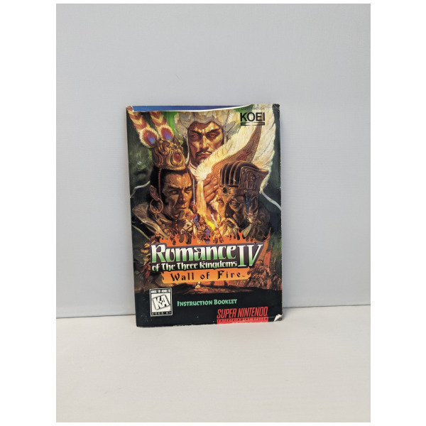 Romance Of The Three Kingdoms 4 Manual Only - - PNP Games Online Store