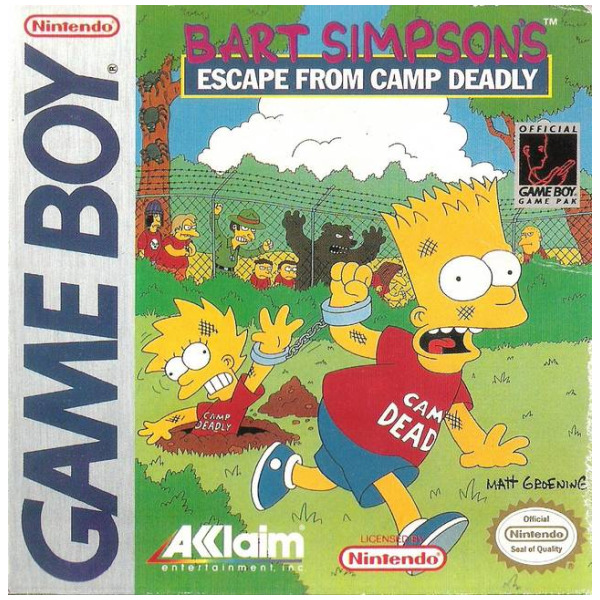 Simpsons Escape From Camp Deadly - Game Boy - Used - Cart Only - - PNP ...
