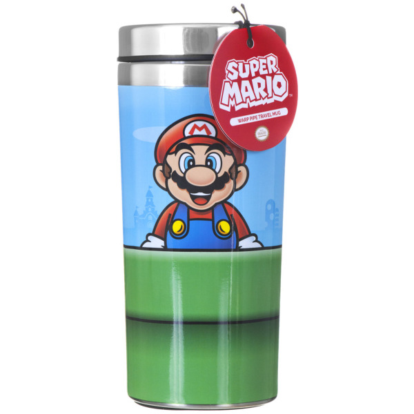 Super Mario Warp Pipe Metal Travel Mug - - PNP Games Online Store