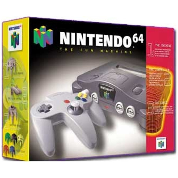 Nintendo 64 Console Jumper Pak Grey Controller Complete in Box - Used ...