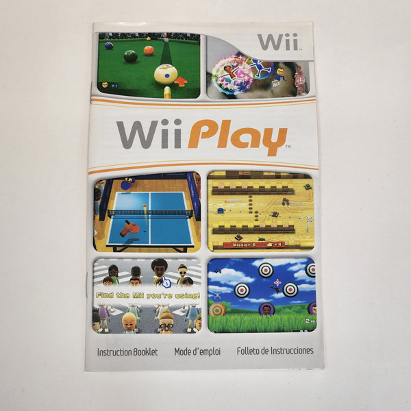 WII PLAY MANUAL - - PNP Games Online Store